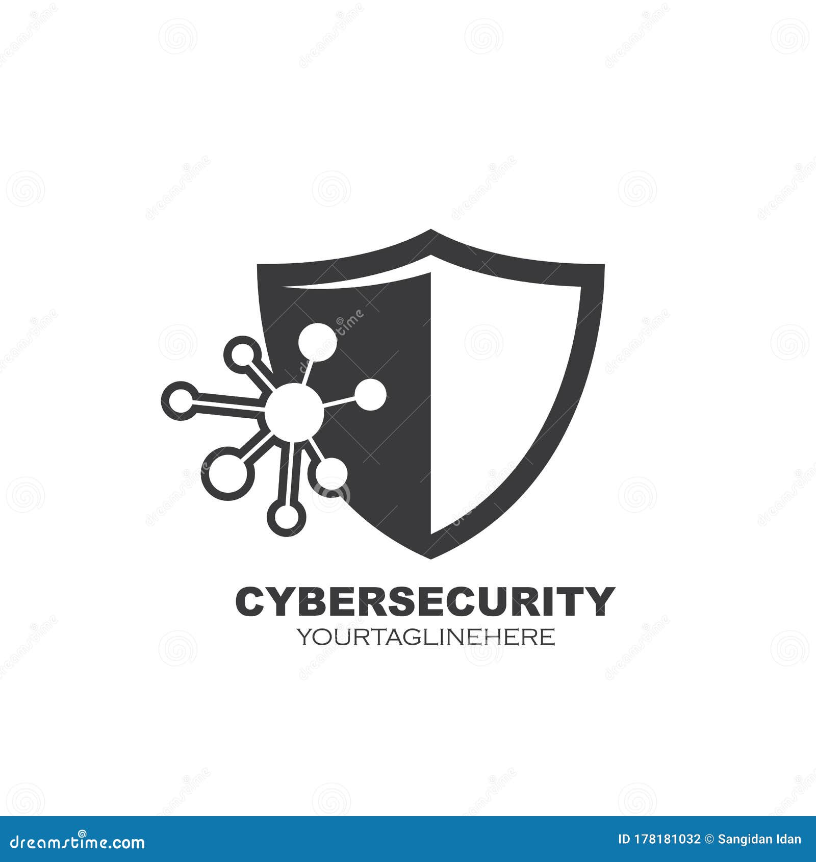 Cyber Security Shield Vector Icon Illustration Design Stock Vector ...