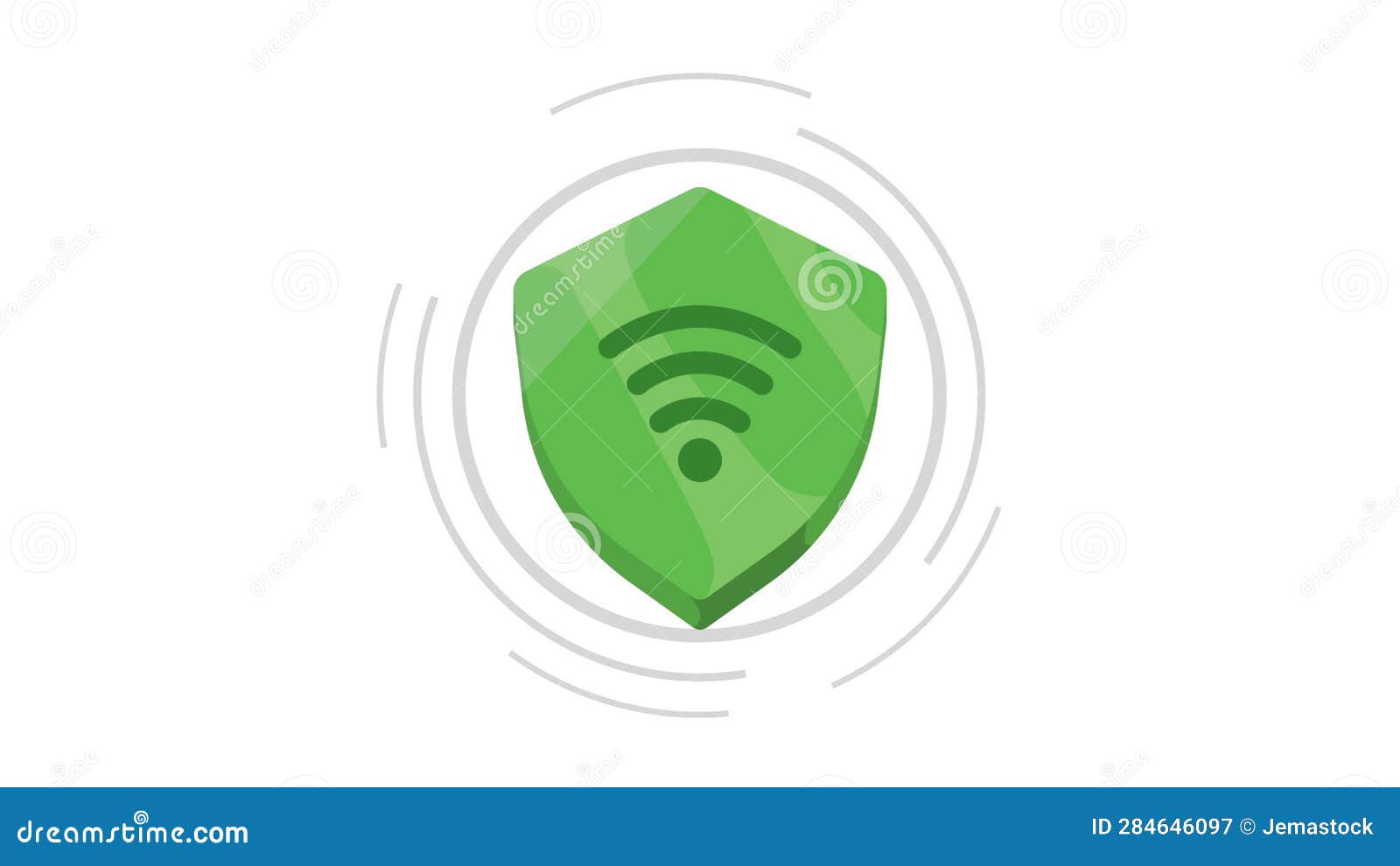 Cyber Security Shield with Wifi Animation Stock Video - Video of data ...