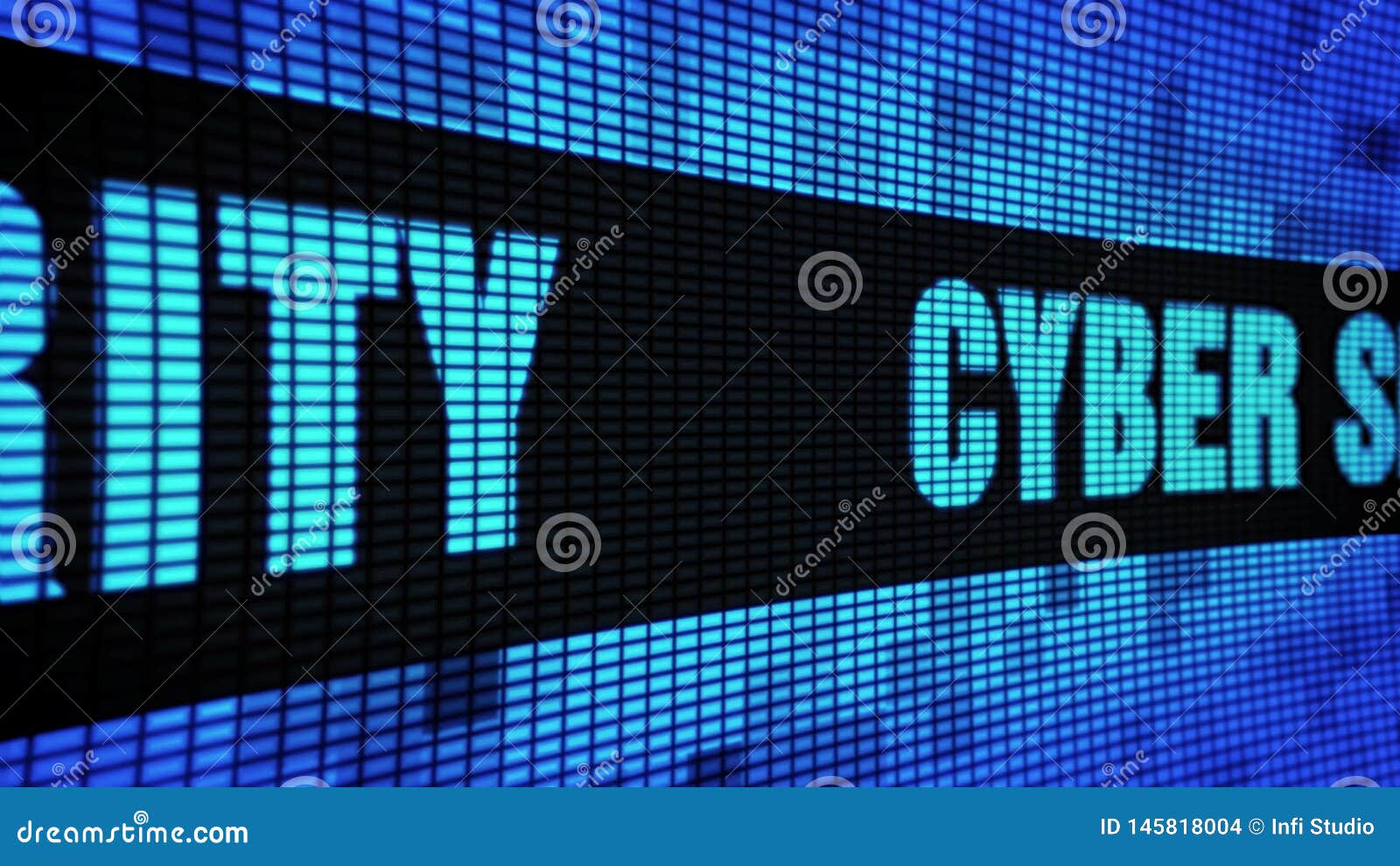 Cyber Security Side Text Scrolling LED Wall Pannel Display Sign Board ...