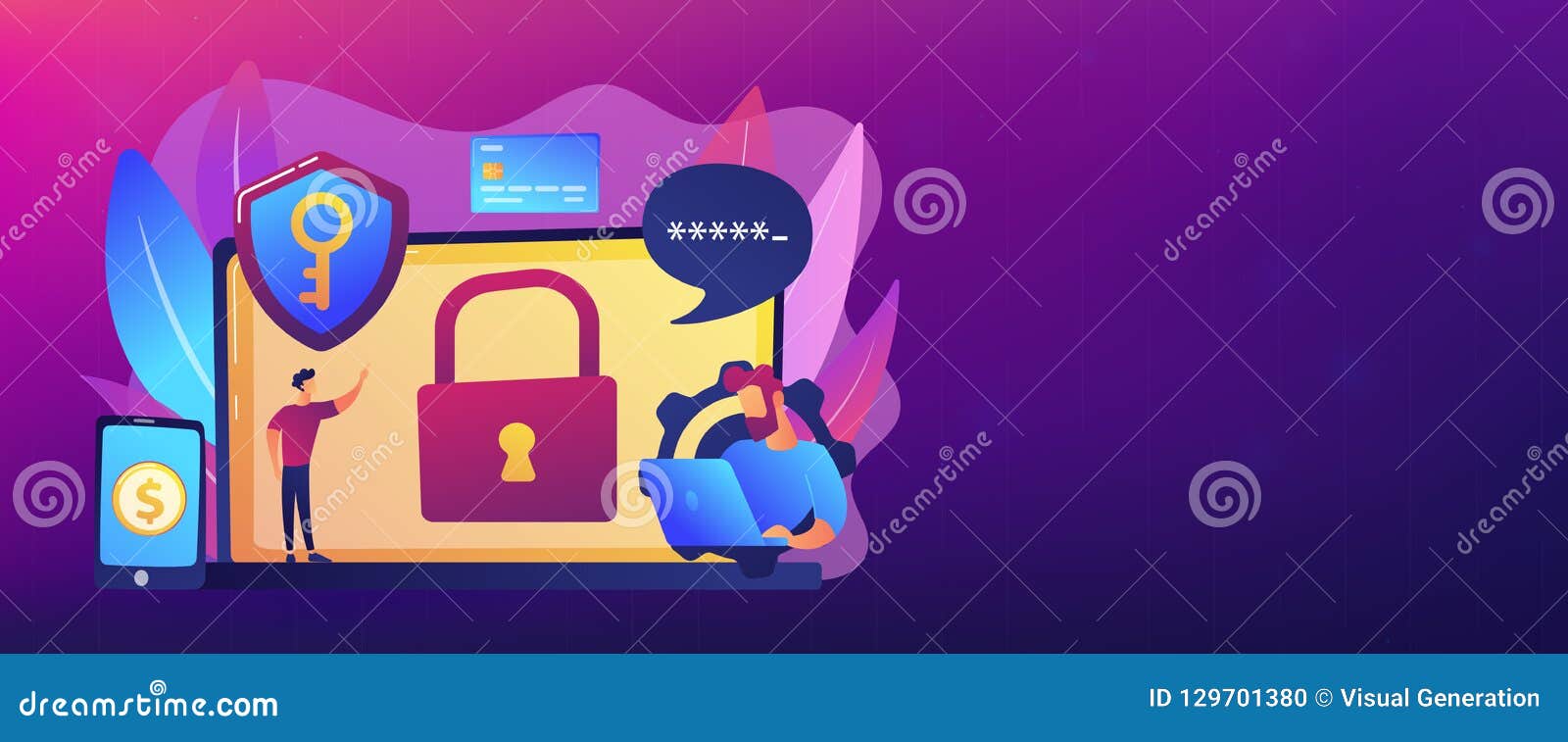 Cyber Security Software Concept Banner Header. Stock Vector ...