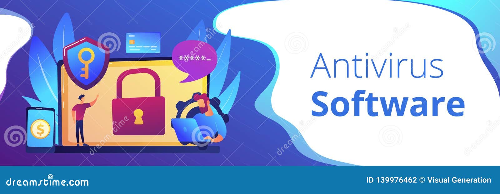 Cyber Security Software Concept Banner Header. Stock Vector ...