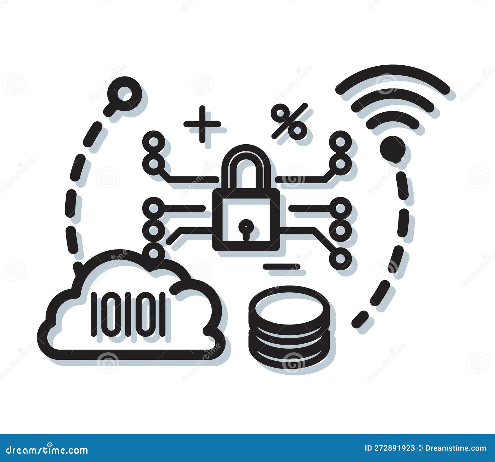Cyber Security Solutions - Icon Stock Illustration - Illustration of ...