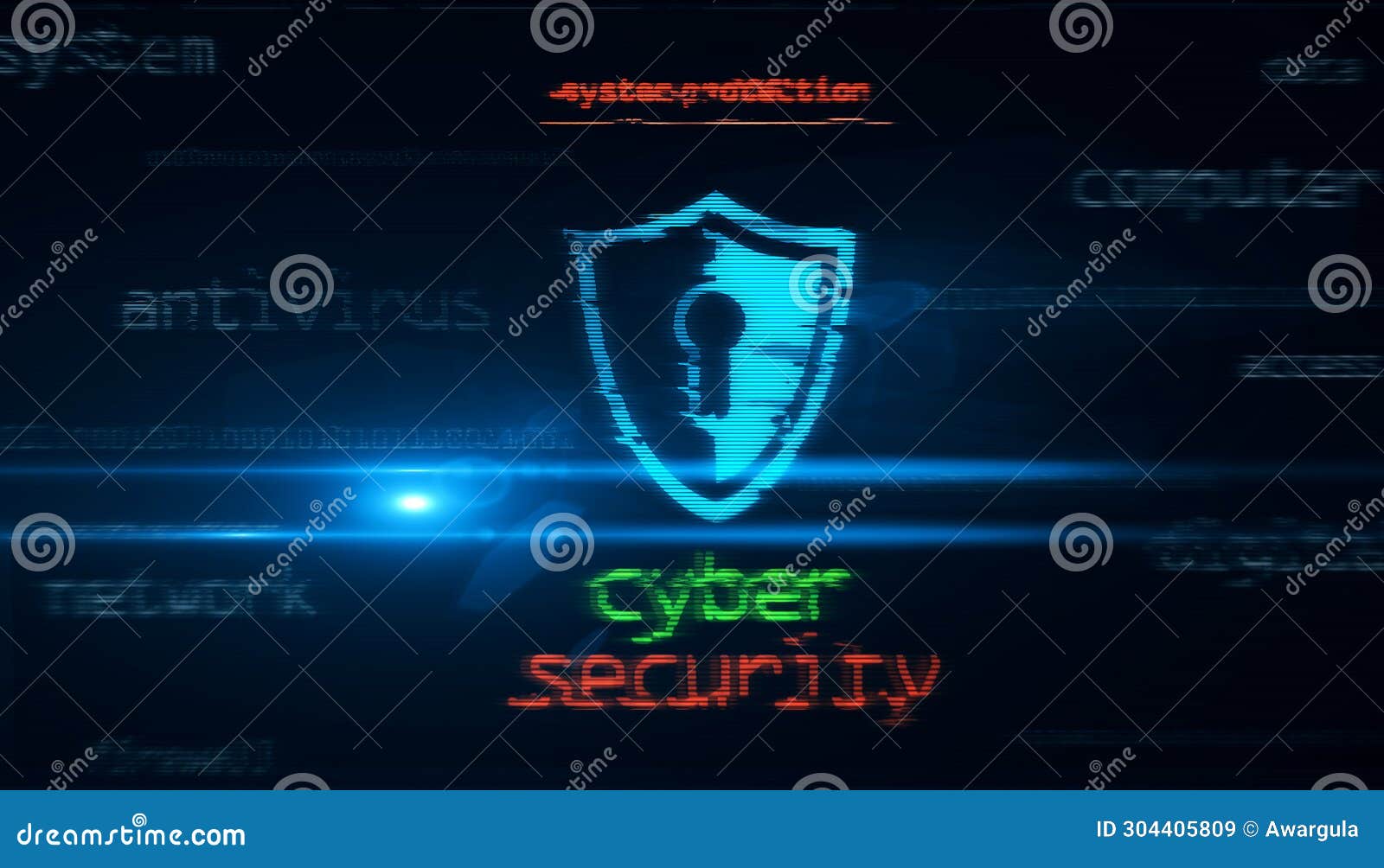 Cyber Security Symbol Illustration Stock Illustration - Illustration of ...