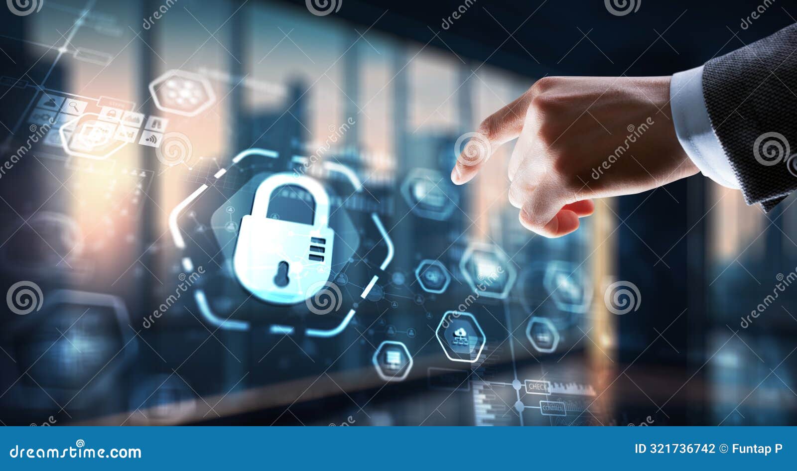 Cyber Security System Abstract Technology Background. Technology ...