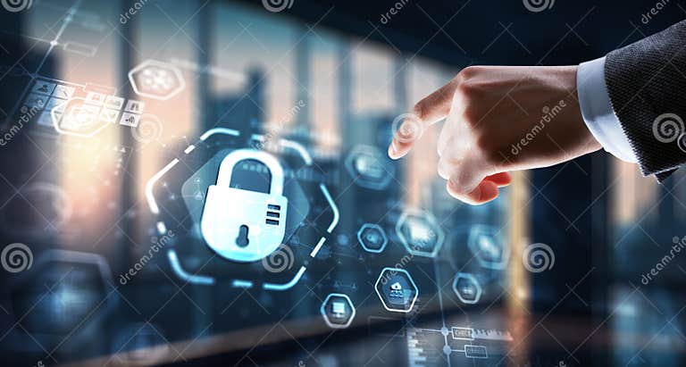 Cyber Security System Abstract Technology Background. Technology ...