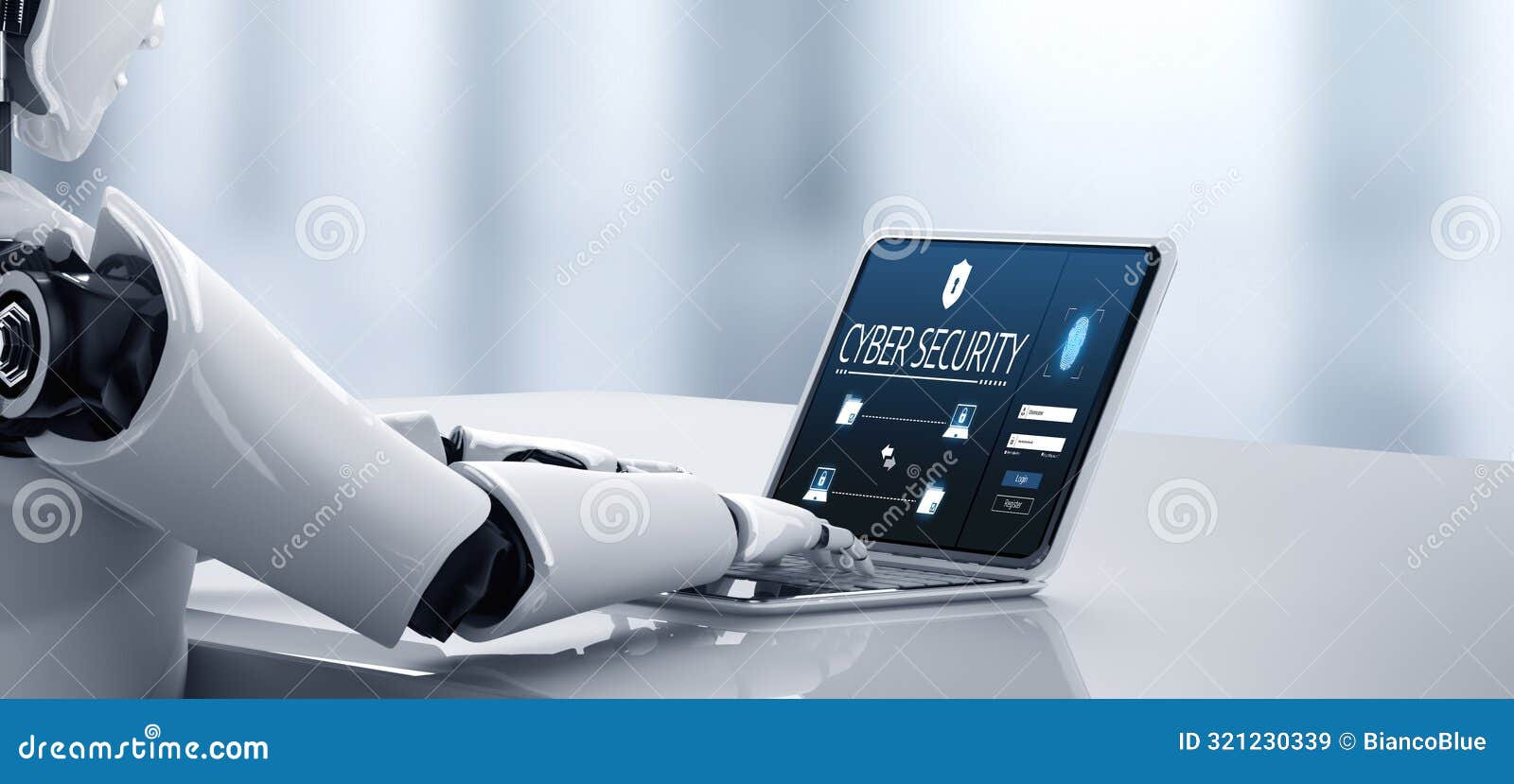 Cyber Security System on Computer Screen Protect Private Information ...