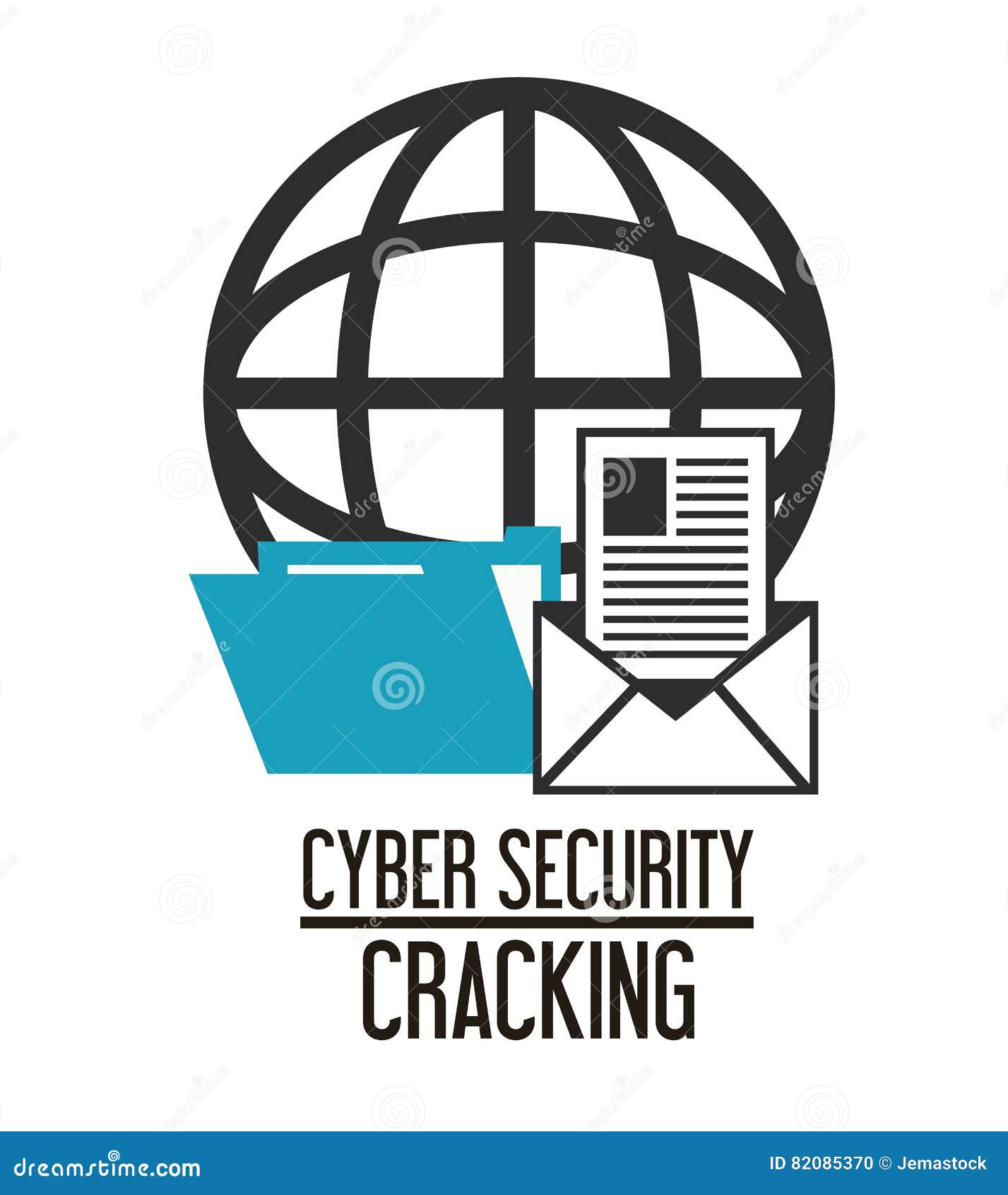 Cyber Security System Envelope Design Stock Vector - Illustration of ...