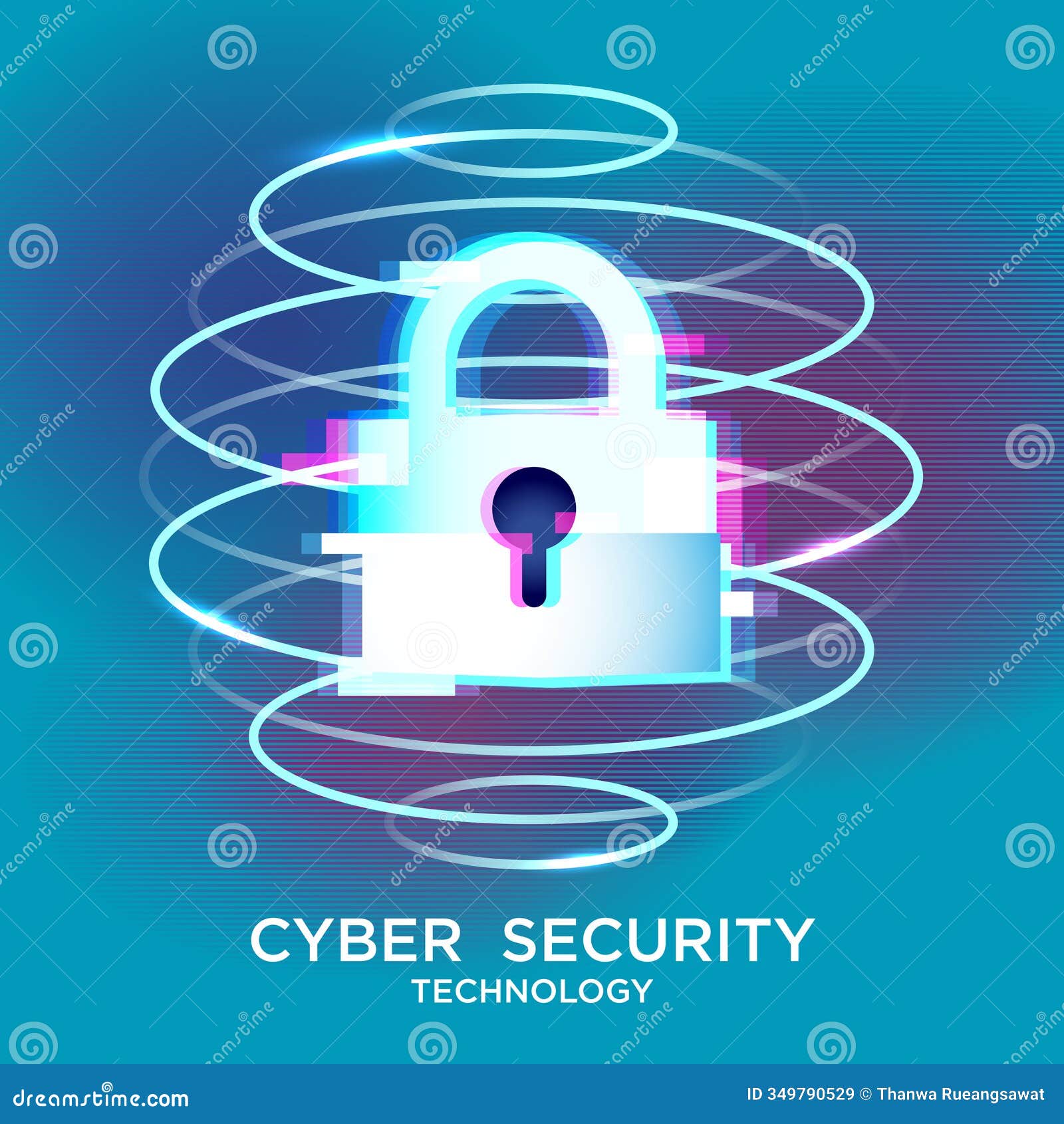 Cyber Security Technology Concept Abstract Background Stock Vector ...