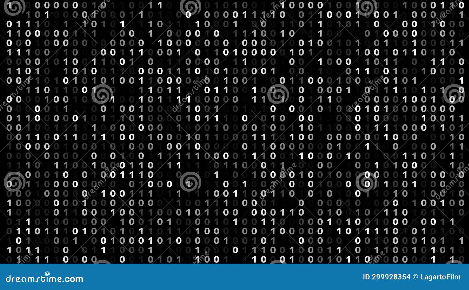 Cyber Security and Technology Science on Black Background with Binary Code, Encryption Key, and ...