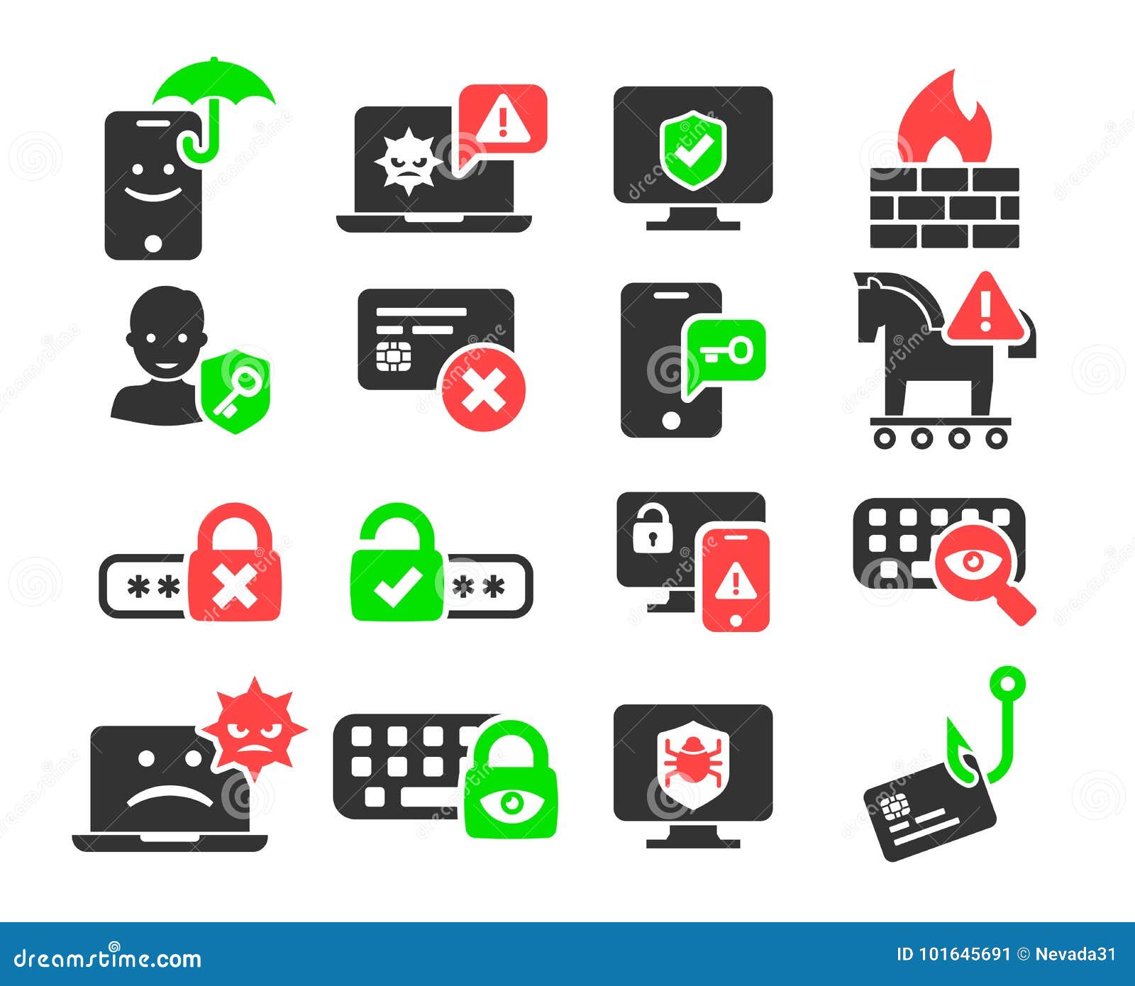 Cyber Security and Threat Icons Set Stock Vector - Illustration of ... Cyber Security and Threat Icons Set Stock Vector - Illustration of ...