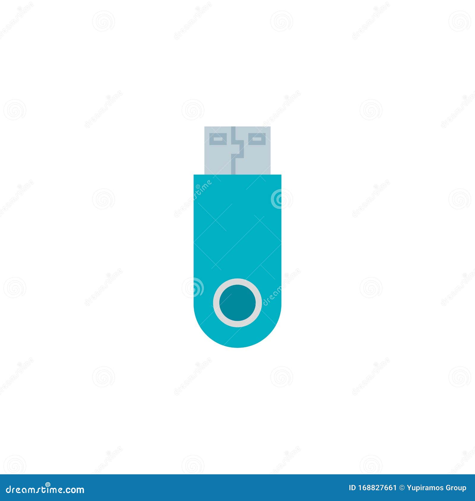 Cyber Security Usb Flat Style Icon Stock Vector - Illustration of ...
