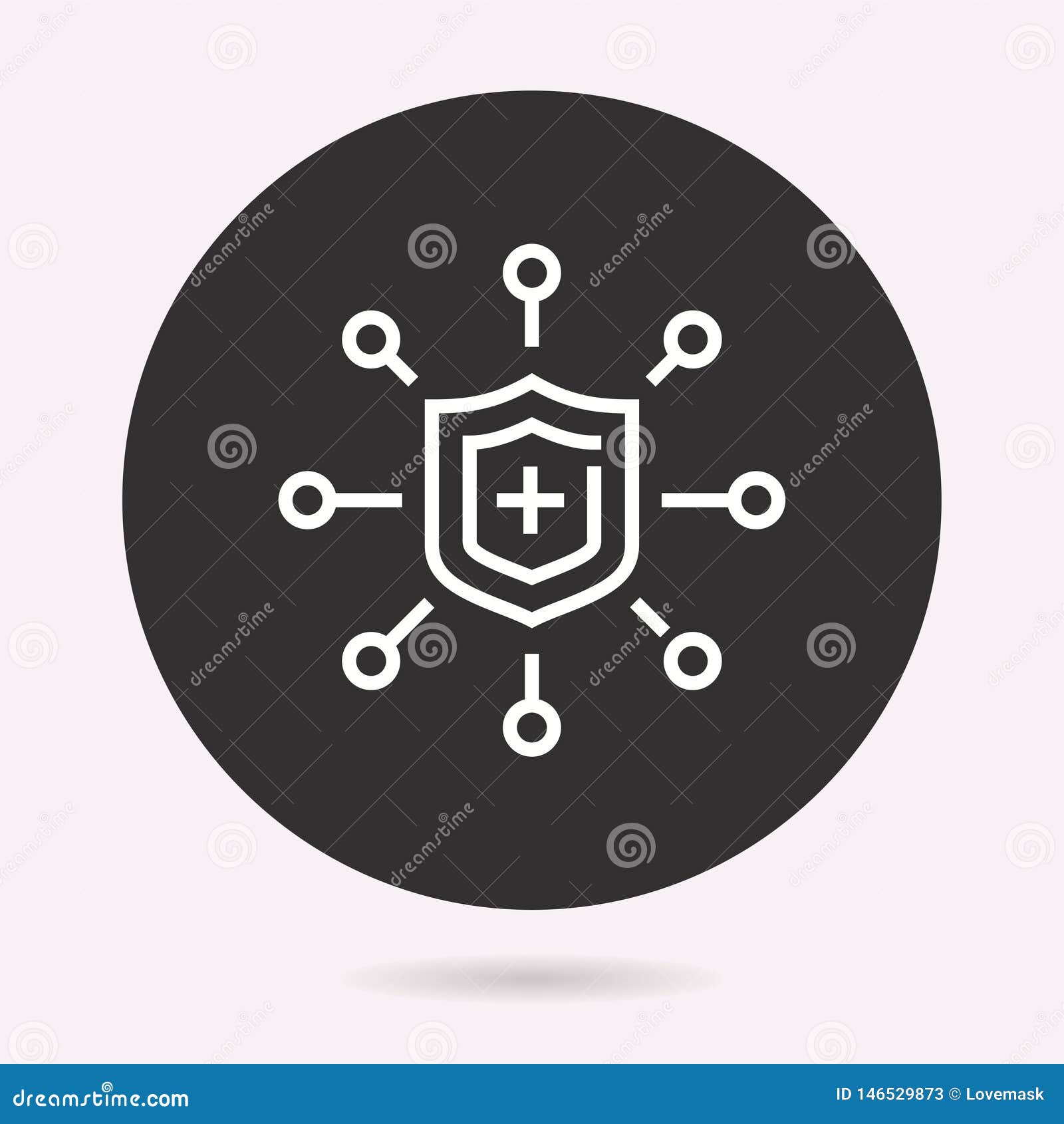Cyber Security - Vector Icon. Illustration Isolated. Simple Pictogram ...