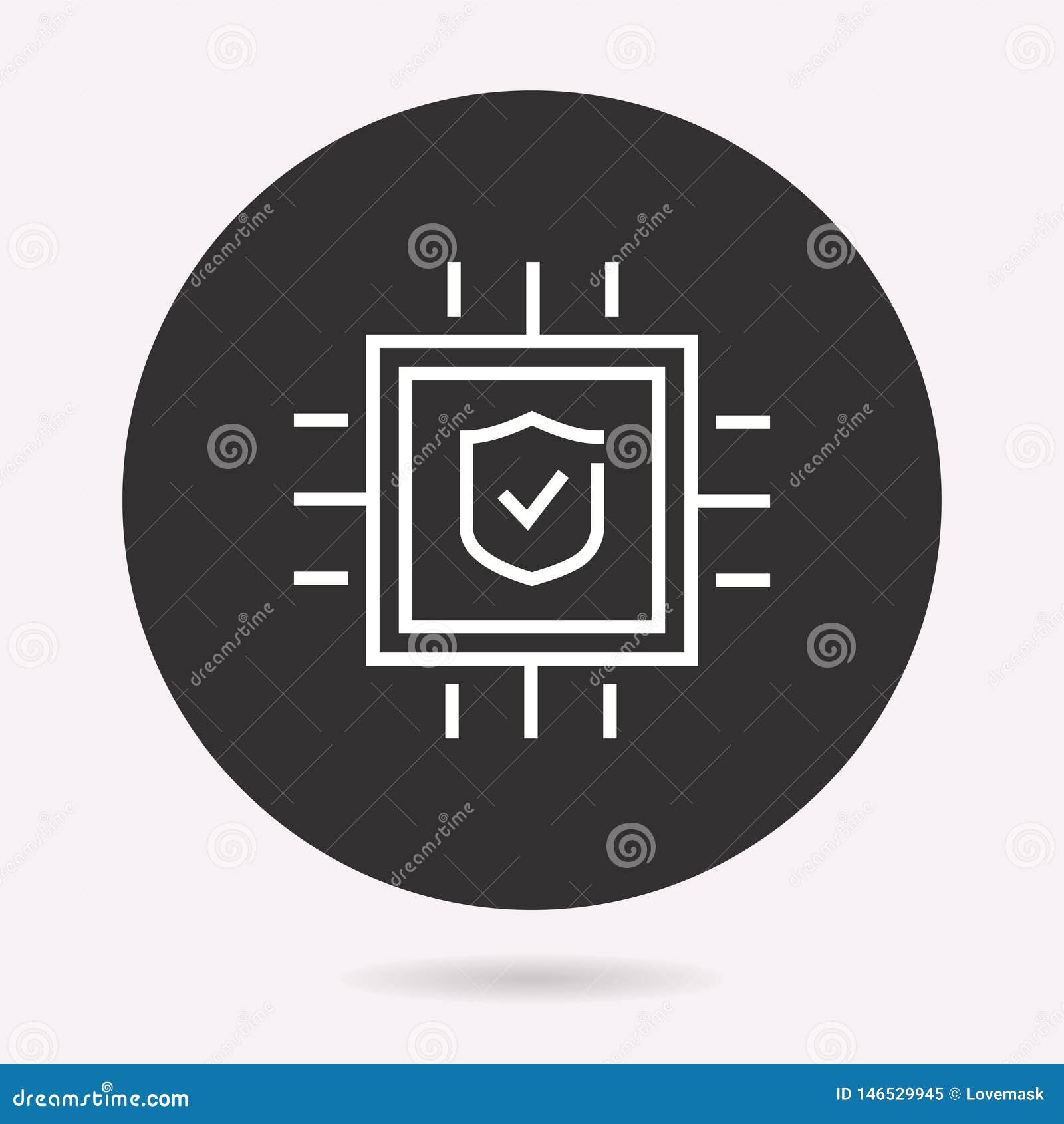 Cyber Security - Vector Icon. Illustration Isolated. Simple Pictogram ...