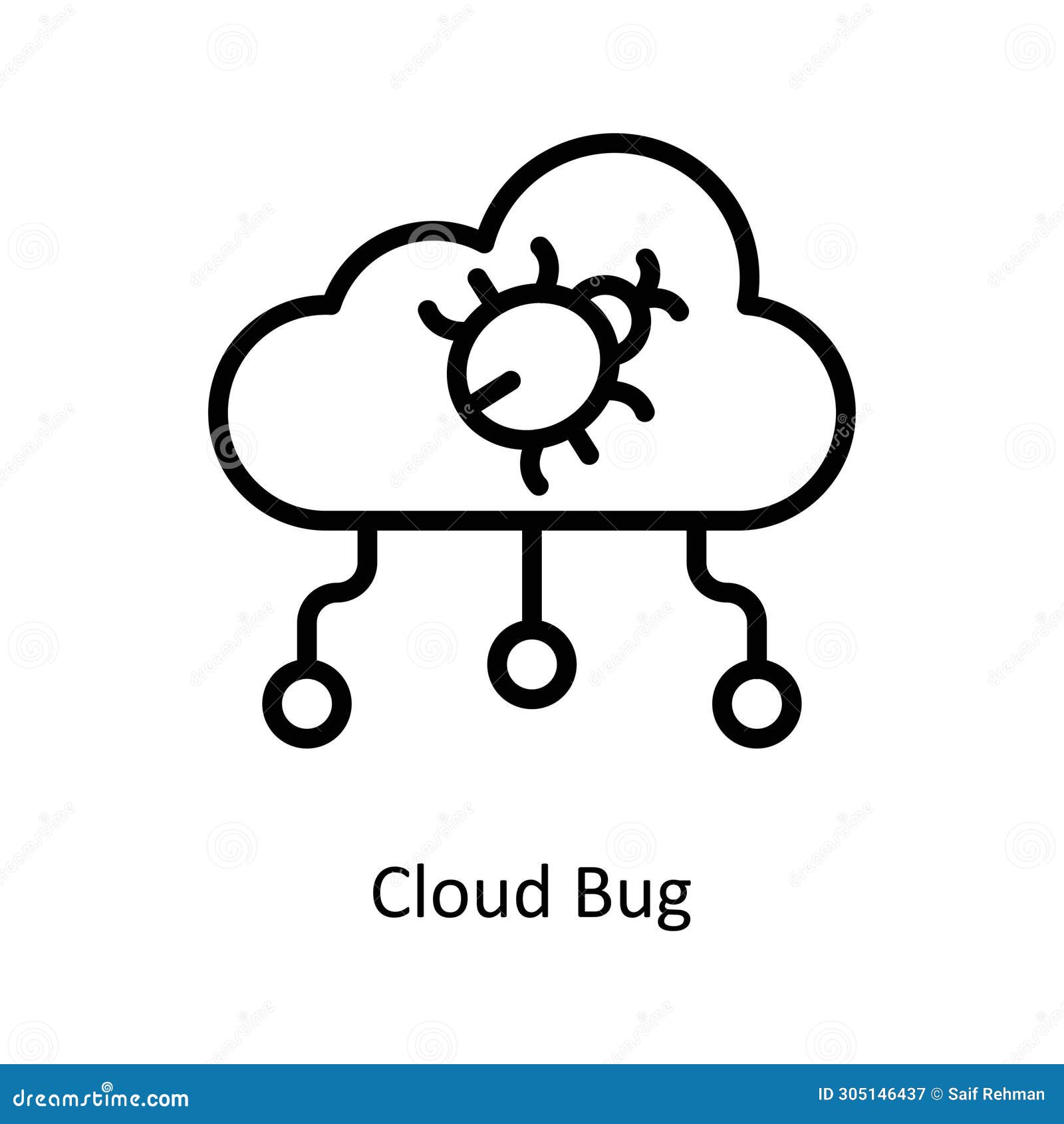 Cloud Bug Vector Outline Icon Style Illustration. EPS 10 File Stock ... Cloud Bug Vector Outline Icon Style Illustration. EPS 10 File Stock ...