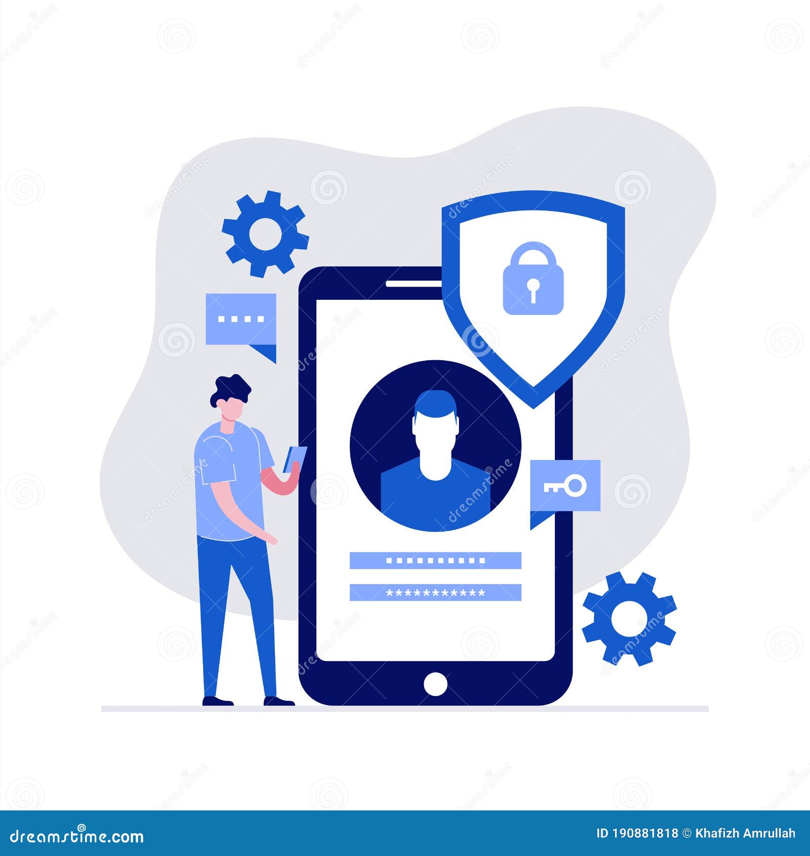 Cyber Security Vector Illustration Concept With Characters Data