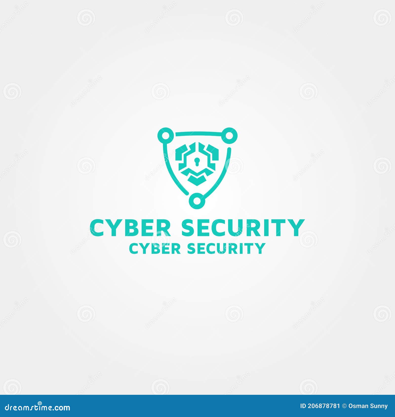 Cyber Security Vector Logo Design Template Stock Illustration ...
