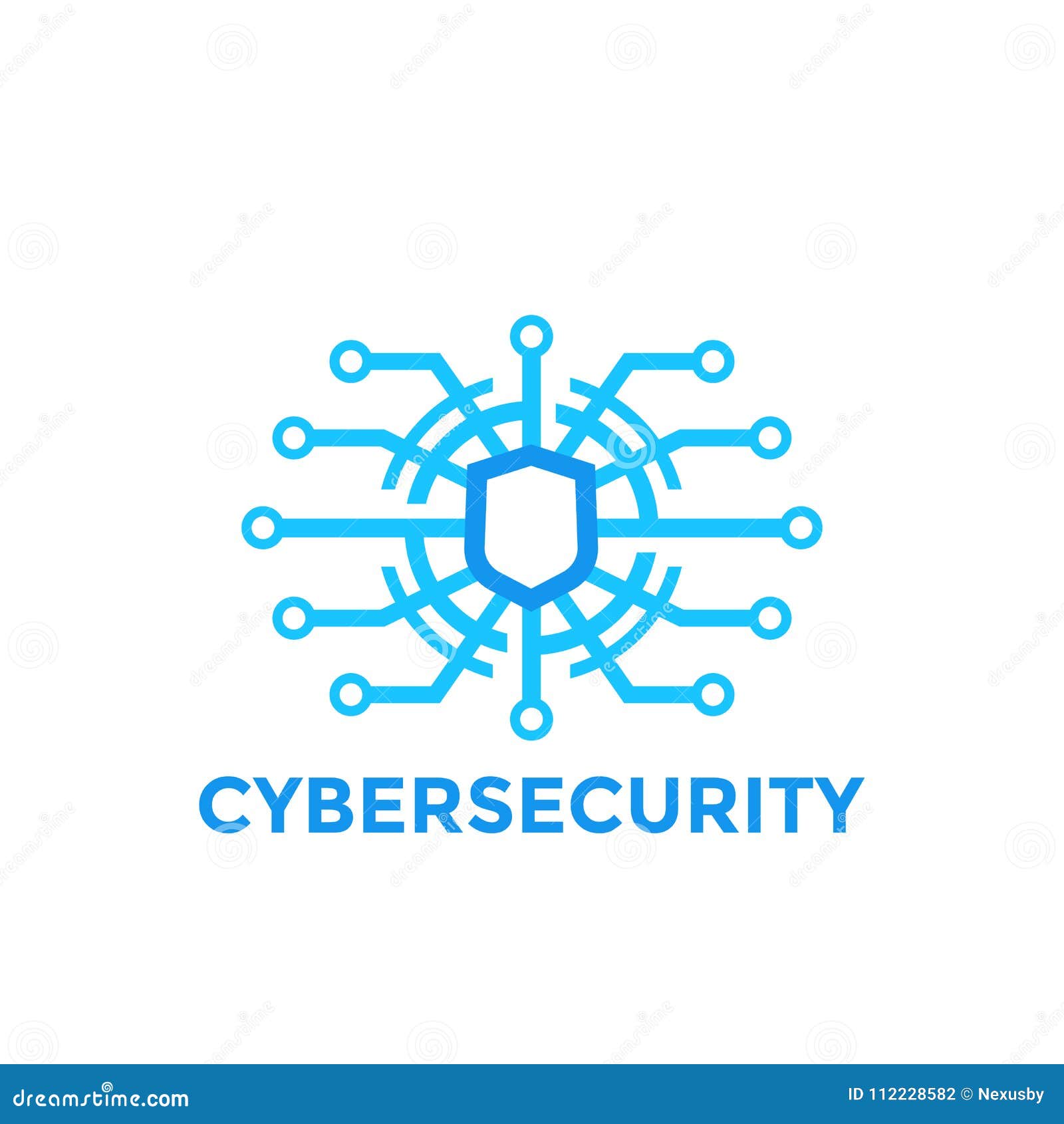 Cyber Security Vector Logo Template Stock Vector - Illustration of ...