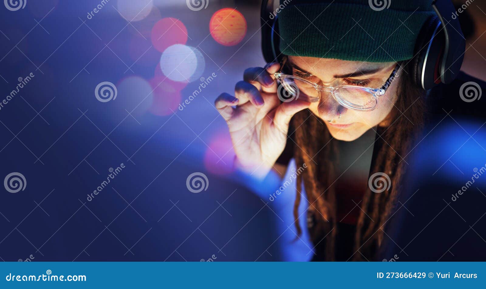 Cyber Security, Woman or Hacker Working on Computer in the Basement at ...