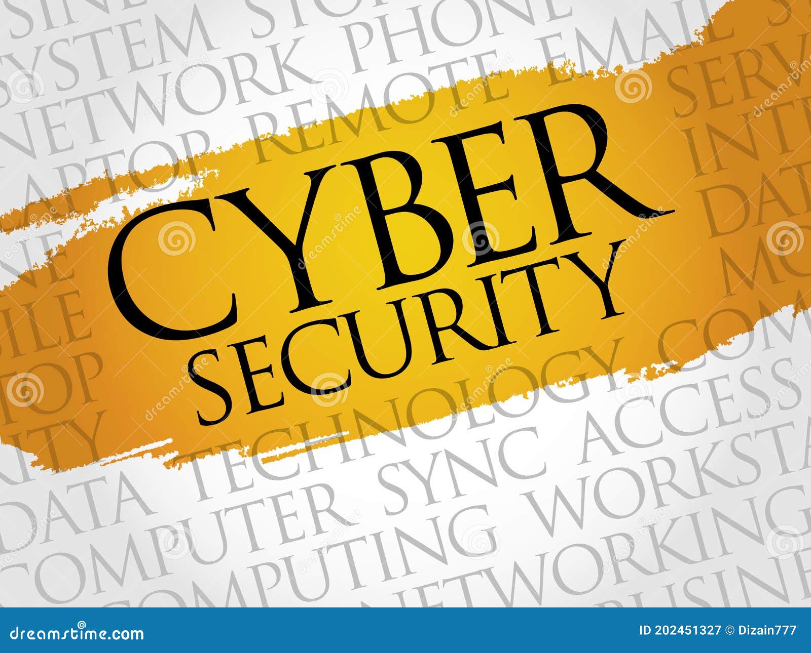 Cyber Security word cloud stock illustration. Illustration of protect ...