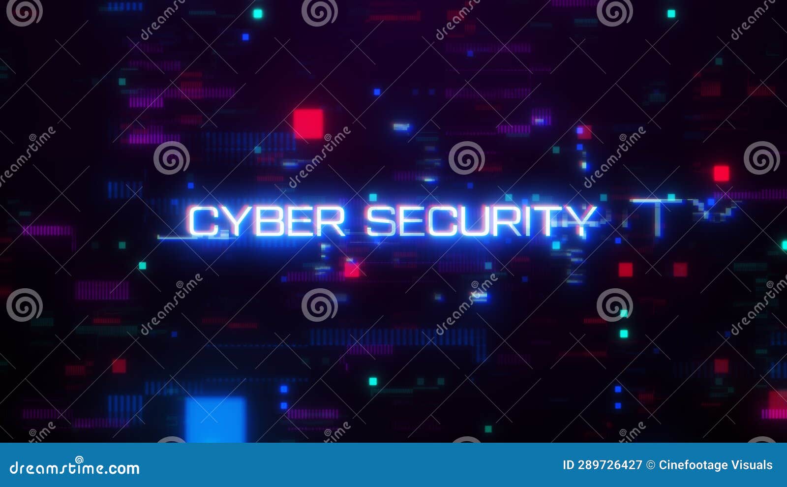 Cyber Security Word with Digital Glitch Stock Image - Image of effect ...