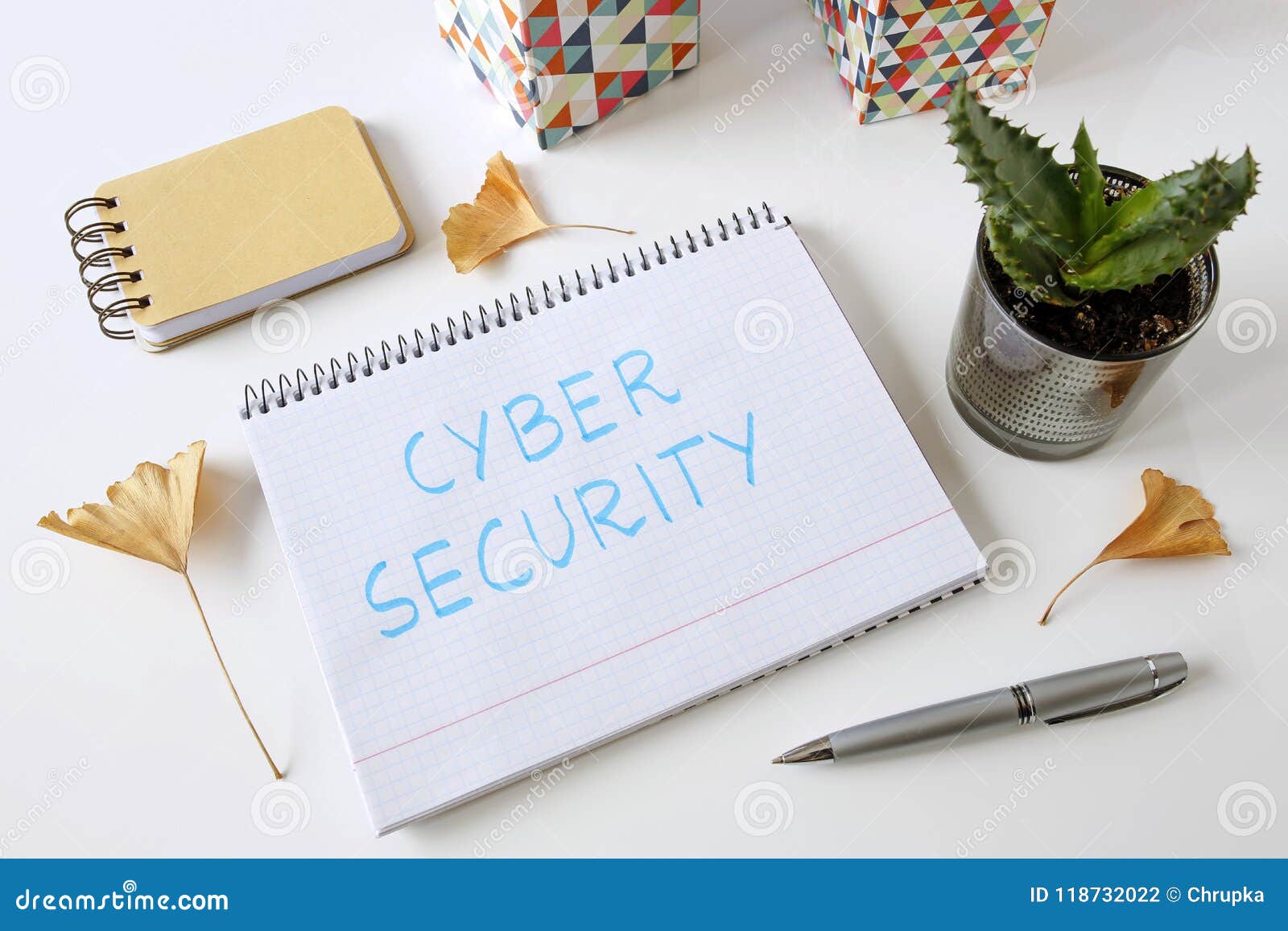 Cyber Security Written in a Notebook Stock Photo - Image of data ...