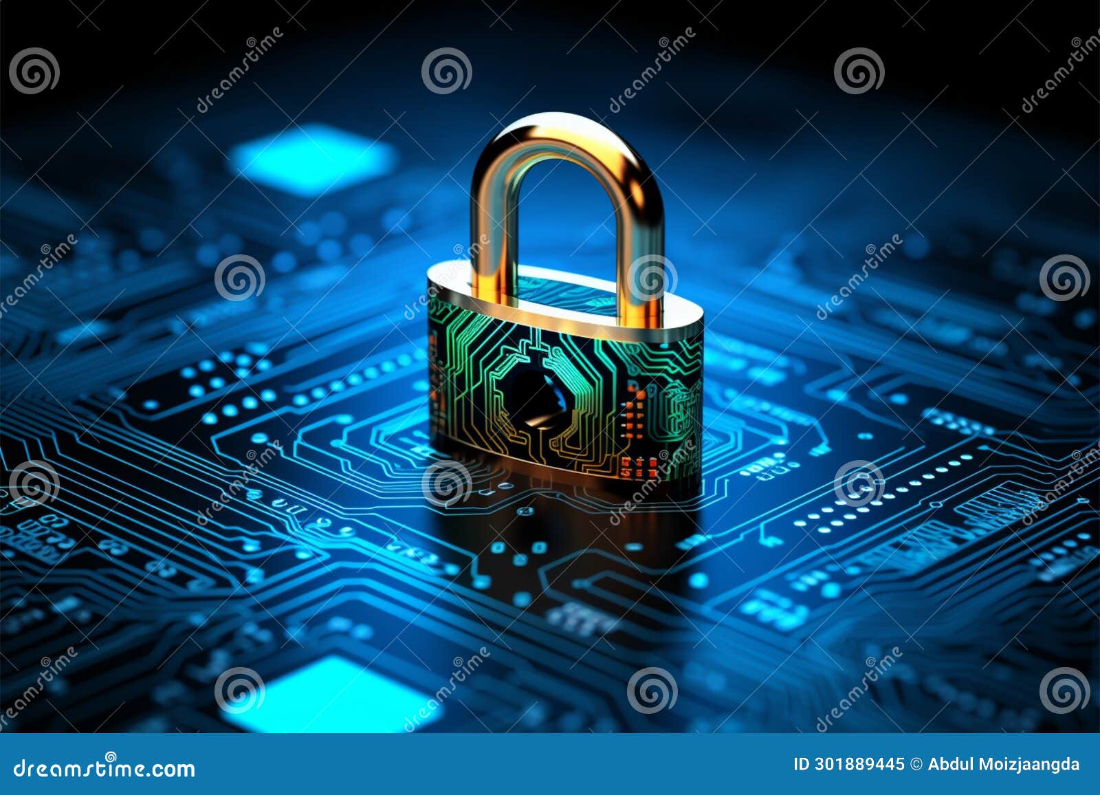 Cyber Sentinel Keyhole Padlock Signifies Data Security in Modern ...