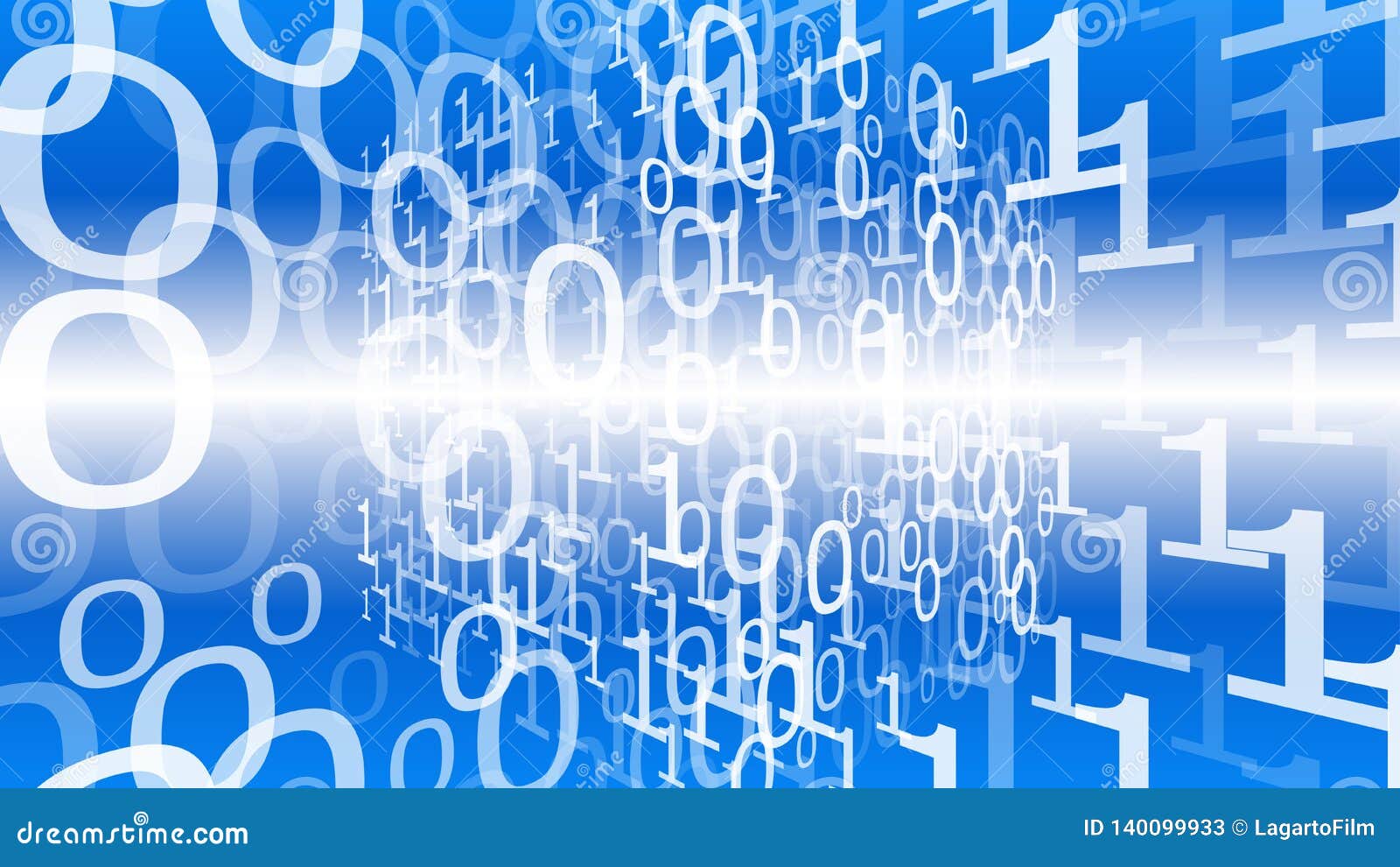 Cyber Space Abstraction Numbers Machine Learning Big Data Vector Binary Code Stock Vector
