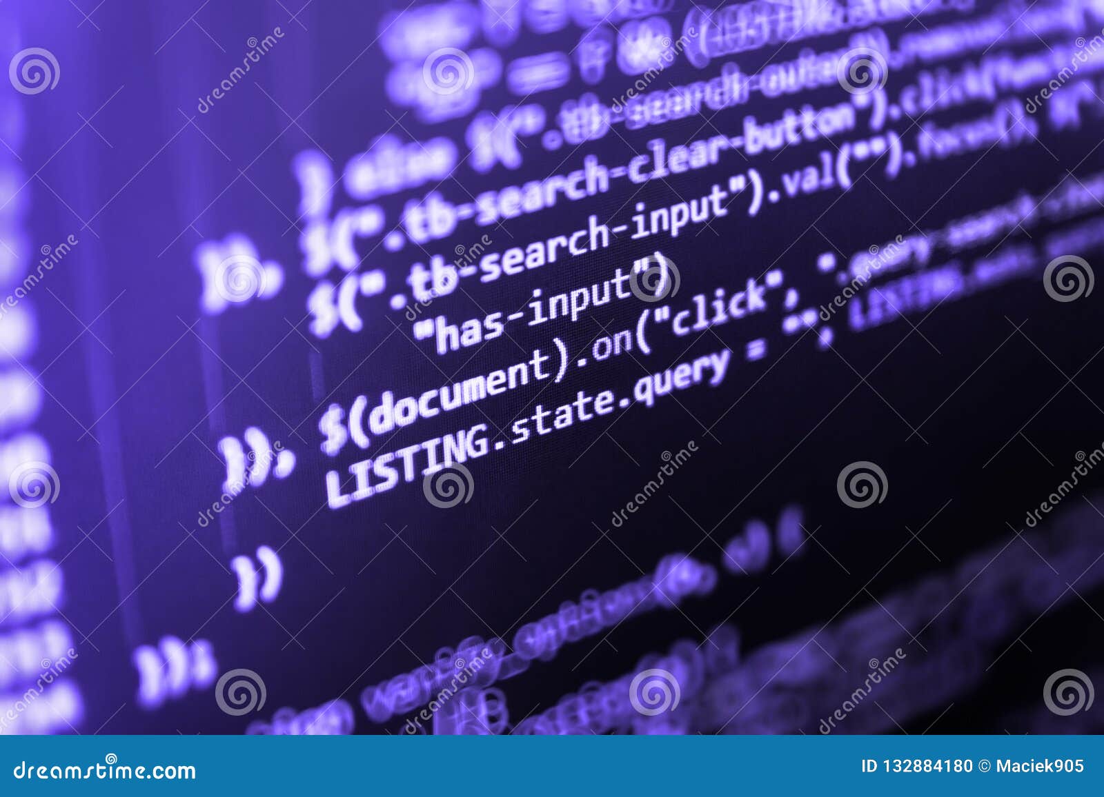 Cyber Space Concept It Business Programming Code On Computer Monitor 2607