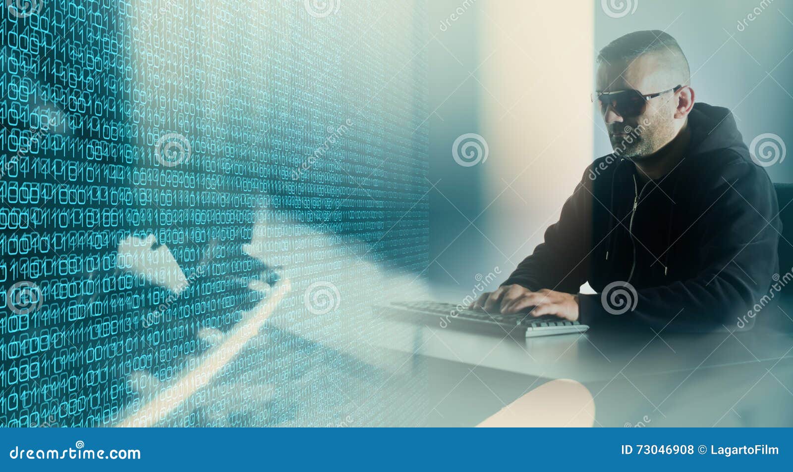 Cyber Space Digital Thief Concept Stock Photo - Image of science ...