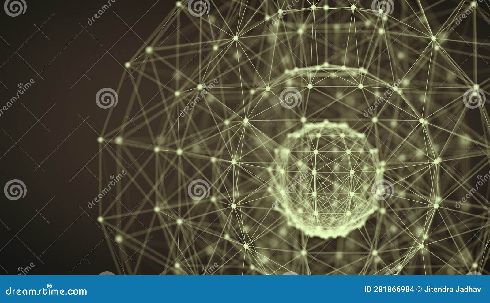 Cyber Sphere of Artificial Intelligence Stock Illustration ...