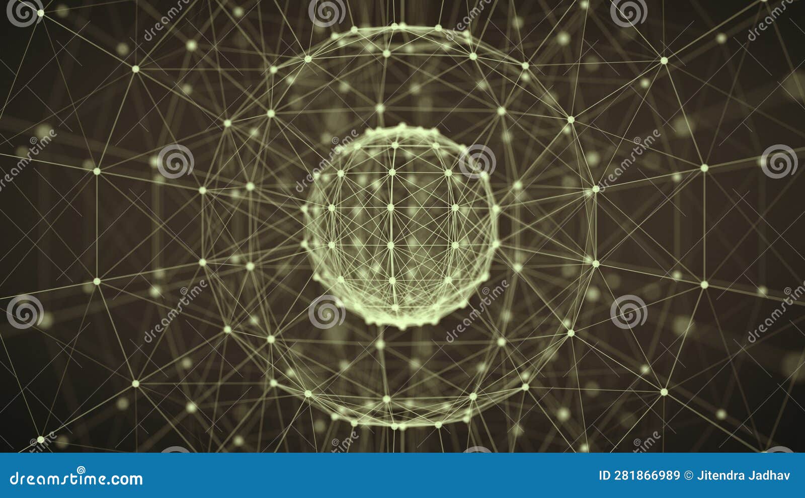 Cyber Sphere of Artificial Intelligence Stock Illustration ...