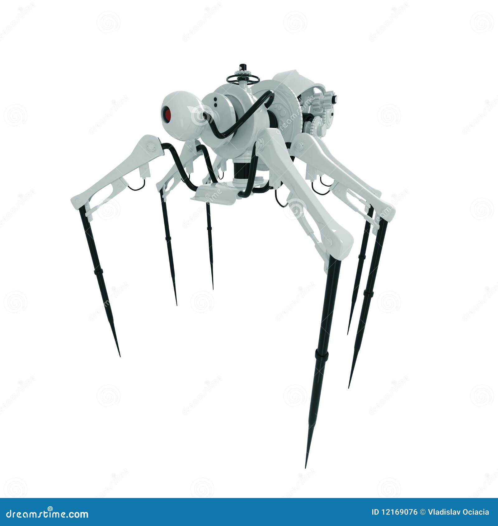 Cyber - spider stock illustration. Illustration of gear - 12169076