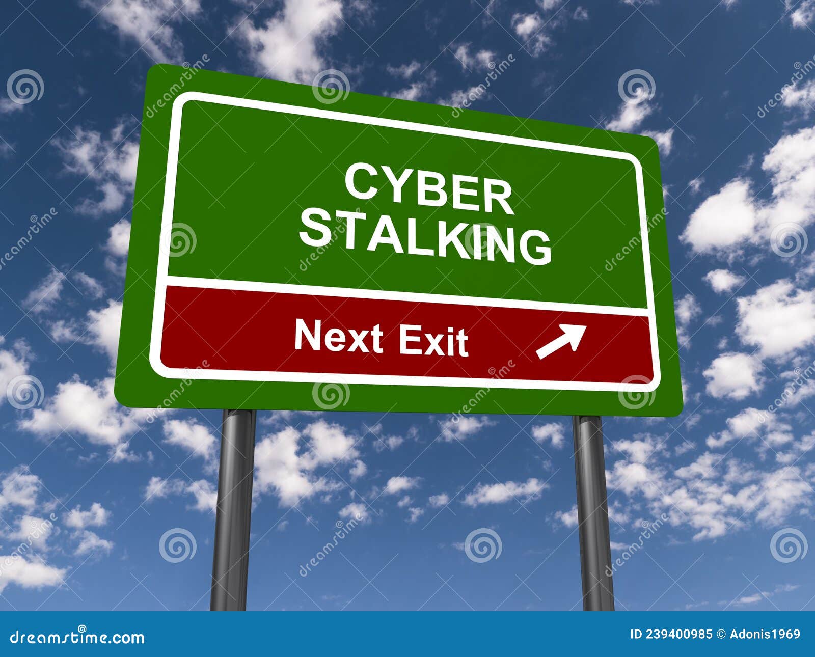 Cyber Stalking Traffic Sign Stock Image - Image of anonymity, computer ...