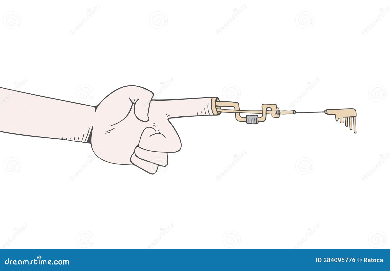 Cyber tech finger stock vector. Illustration of connection - 284095776