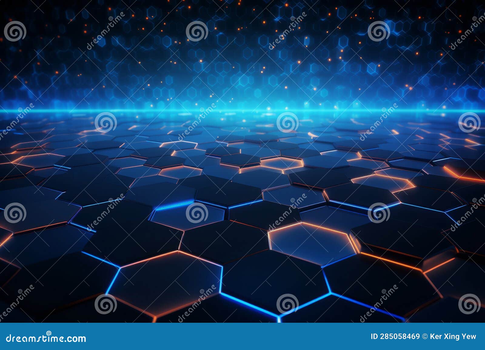 Cyber technology backdrop stock illustration. Illustration of honeycomb ...