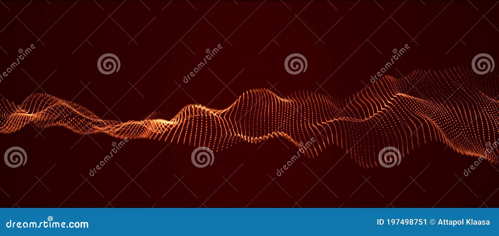 Cyber or Technology Flowing Red Particles Wave Background Stock ...