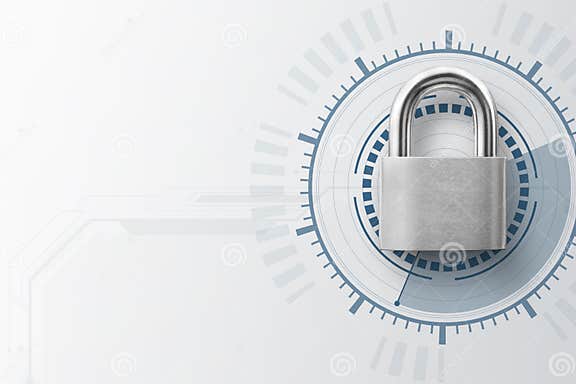 Cyber Technology Security, Network Protection Background Design Stock ...