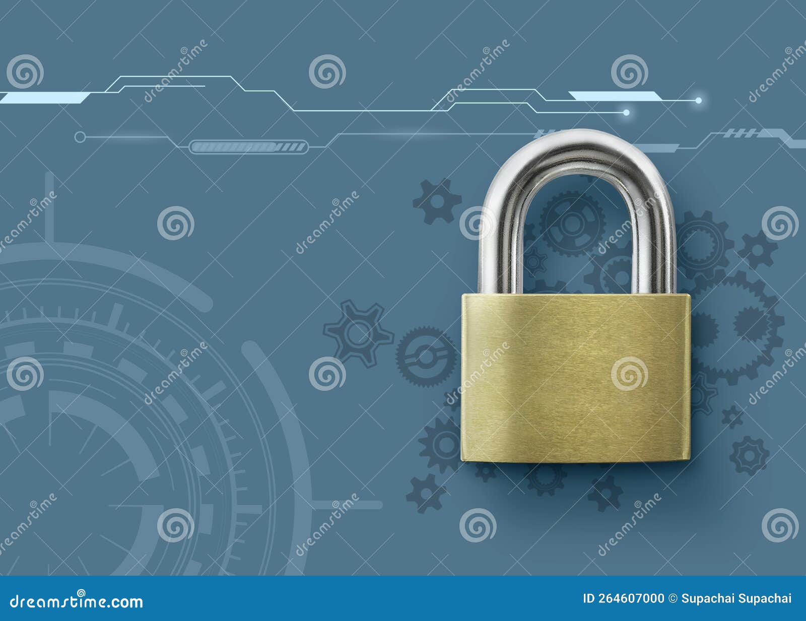 Cyber Technology Security, Network Protection Background Design Stock ...