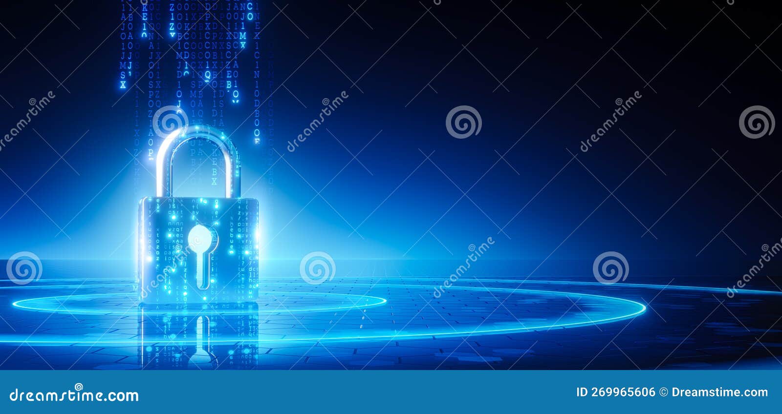 Cyber Technology Security, Network Protection Background Design Stock ...