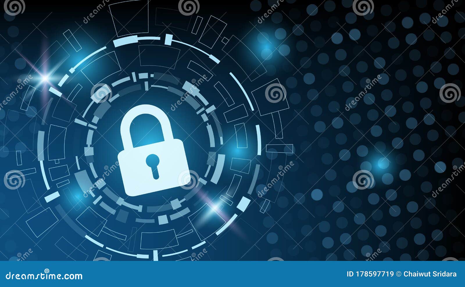 Cyber Technology Security, Network Protection Background Design, Vector ...