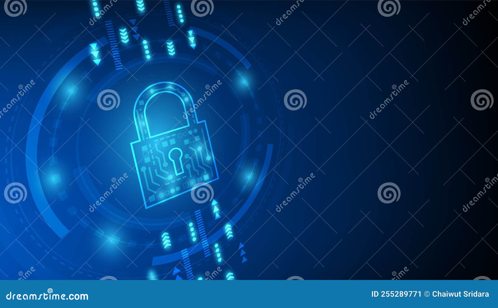 Cyber Technology Security, Network Protection Background Design, Vector ...