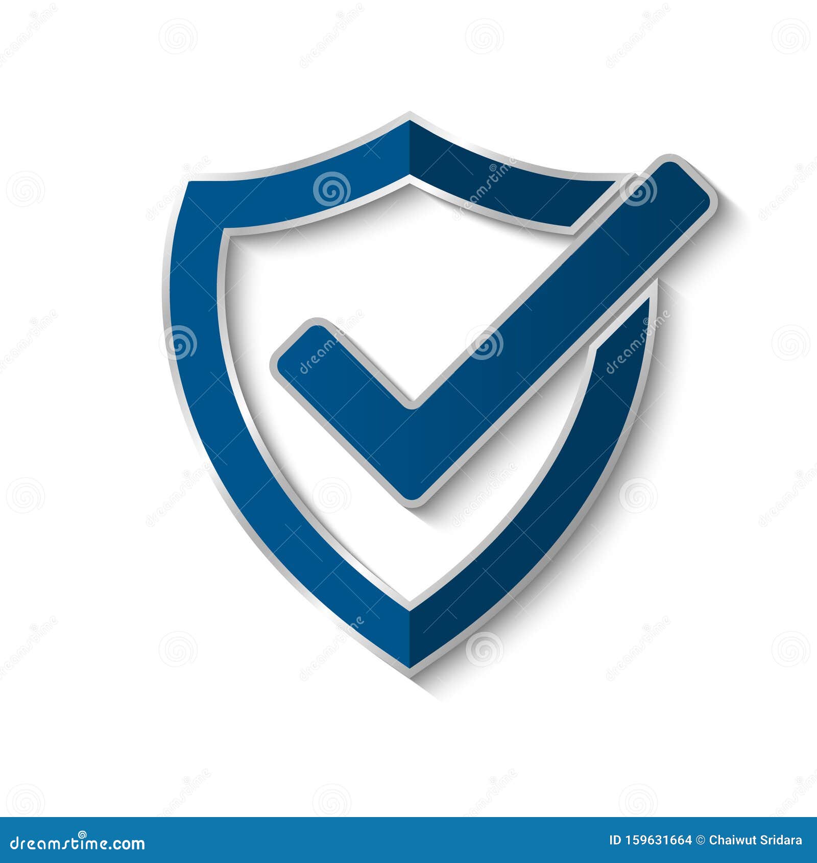 Cyber Technology Security, Shield on White Screen, Network Protection ...