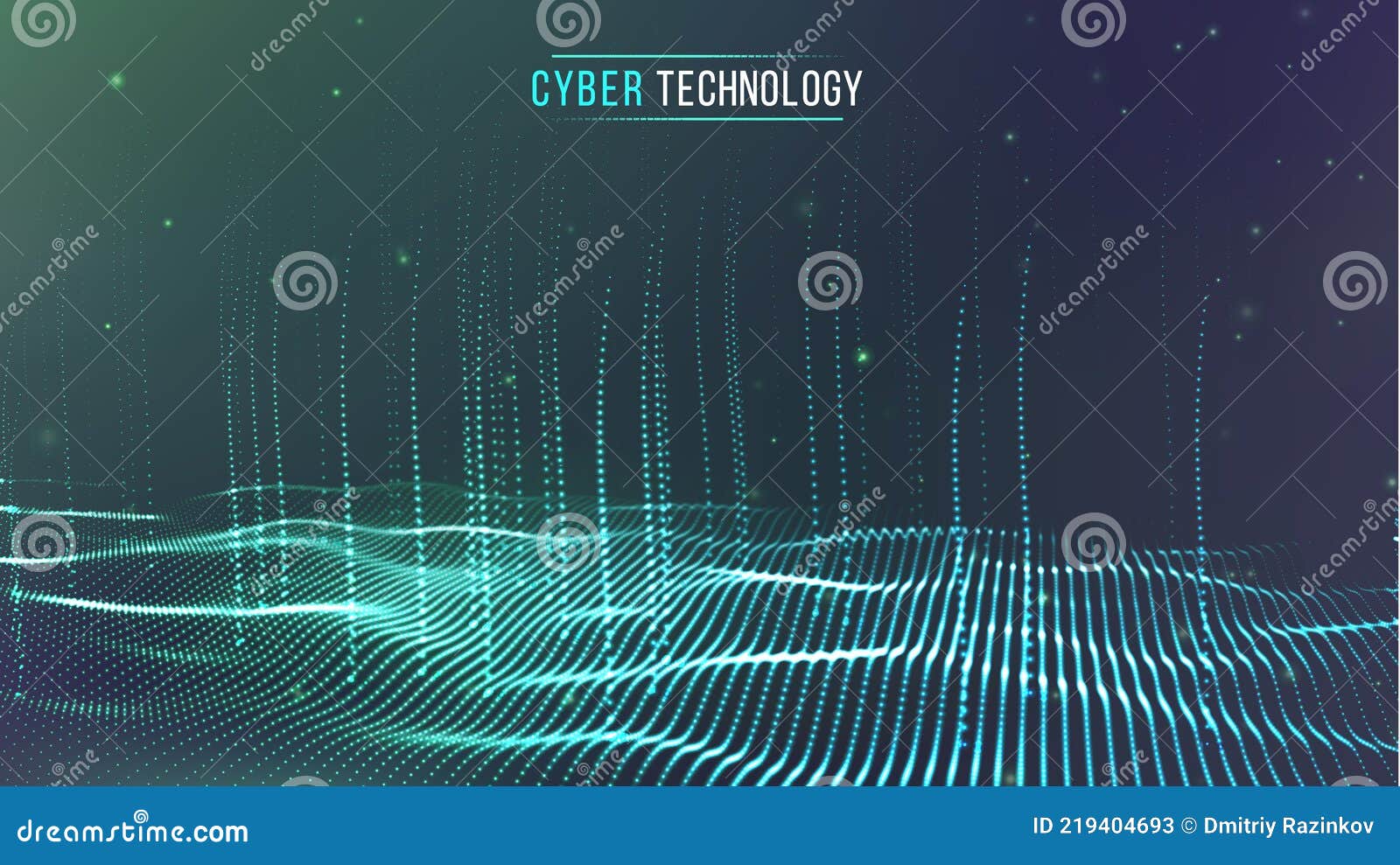 Cyber Technology Vector Illustration. Technology Cloud World. Networked ...