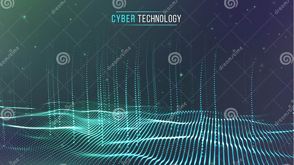Cyber Technology Vector Illustration. Technology Cloud World. Networked ...