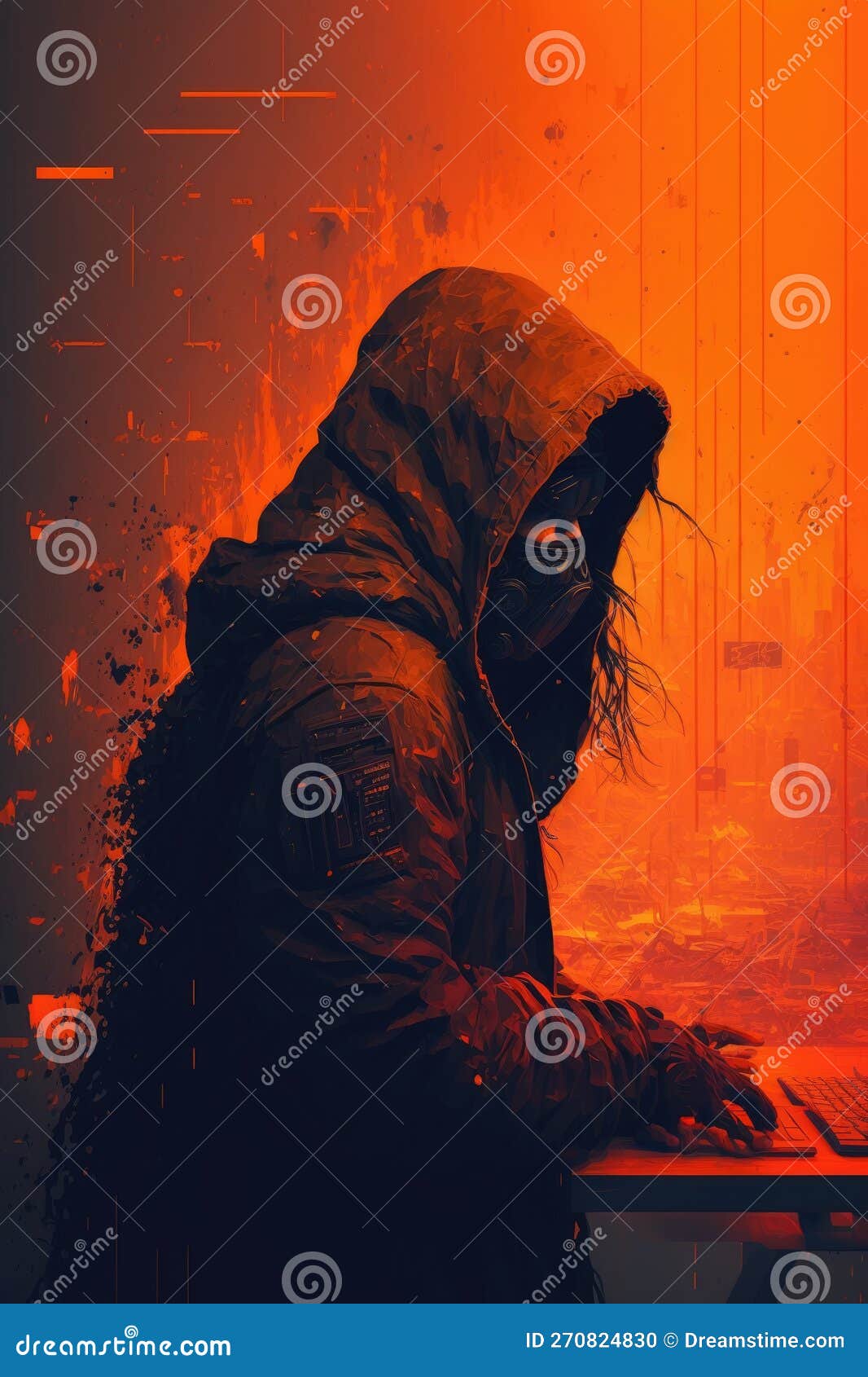 Cyber Terrorism and Malicious Computer Viruses Digital Art Poster AI ...