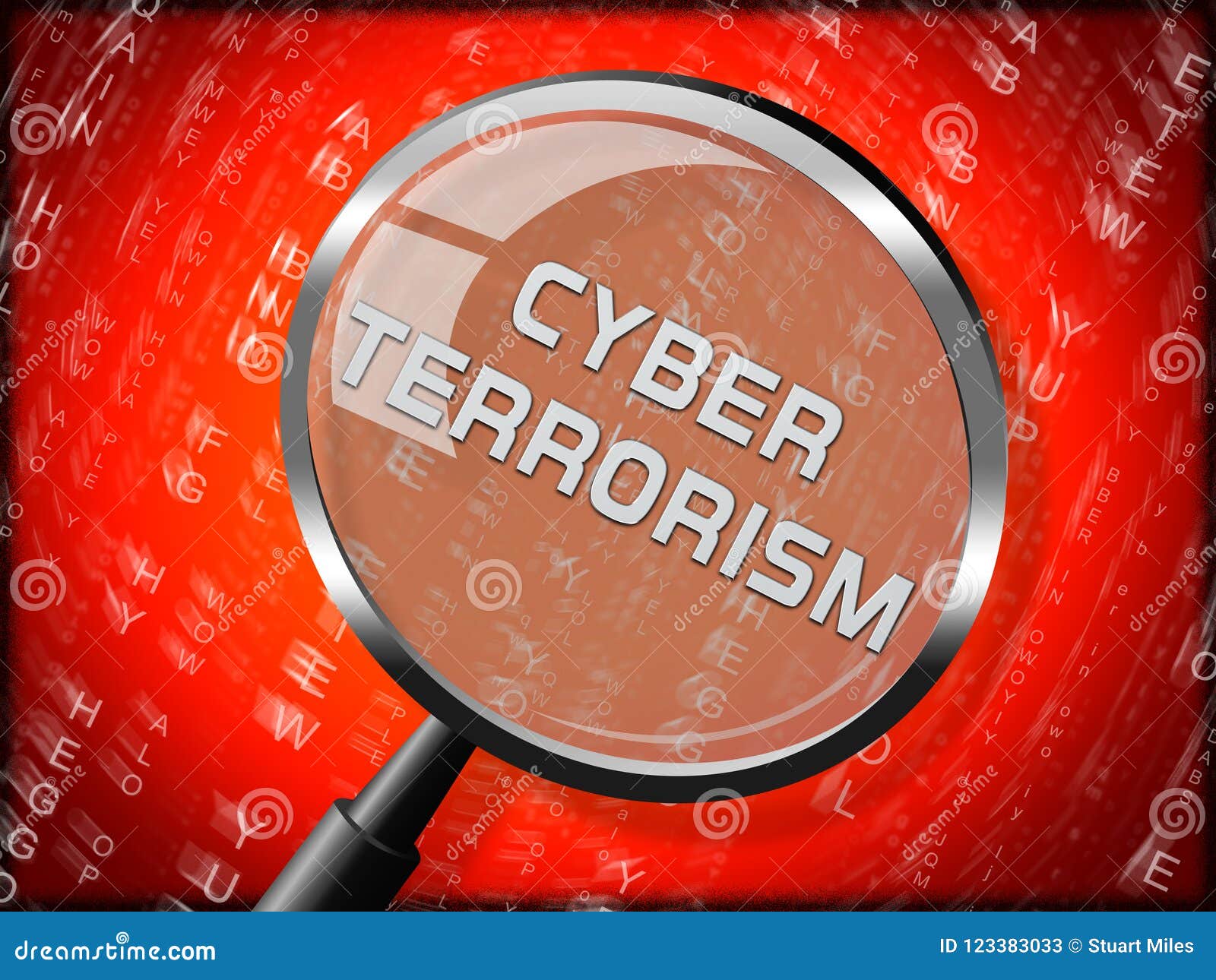 Cyber Terrorism Online Terrorist Crime 3d Rendering Stock Illustration ...
