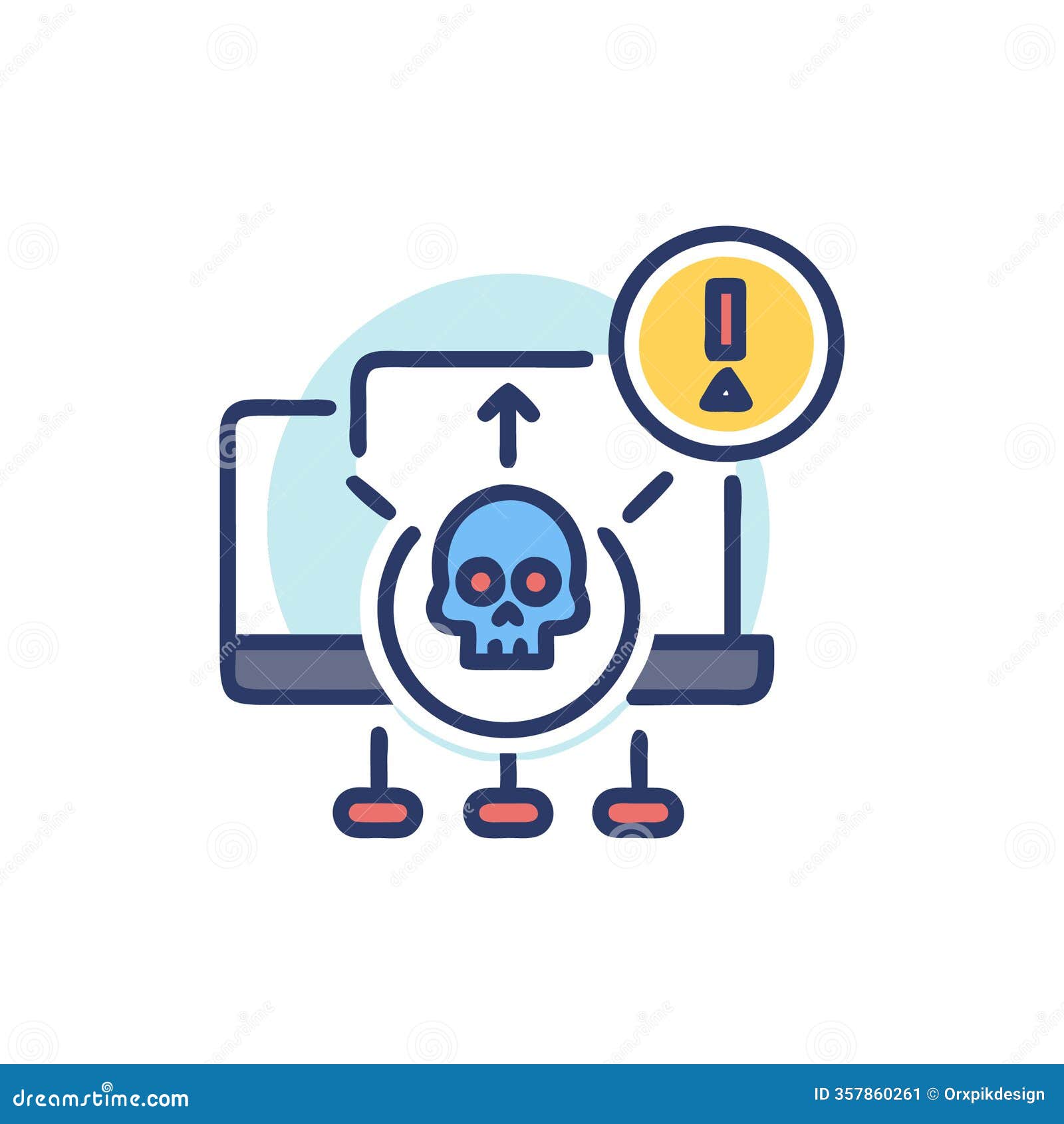 Cyber Threat Analysis Vector Illustration Featuring Vulnerability ...