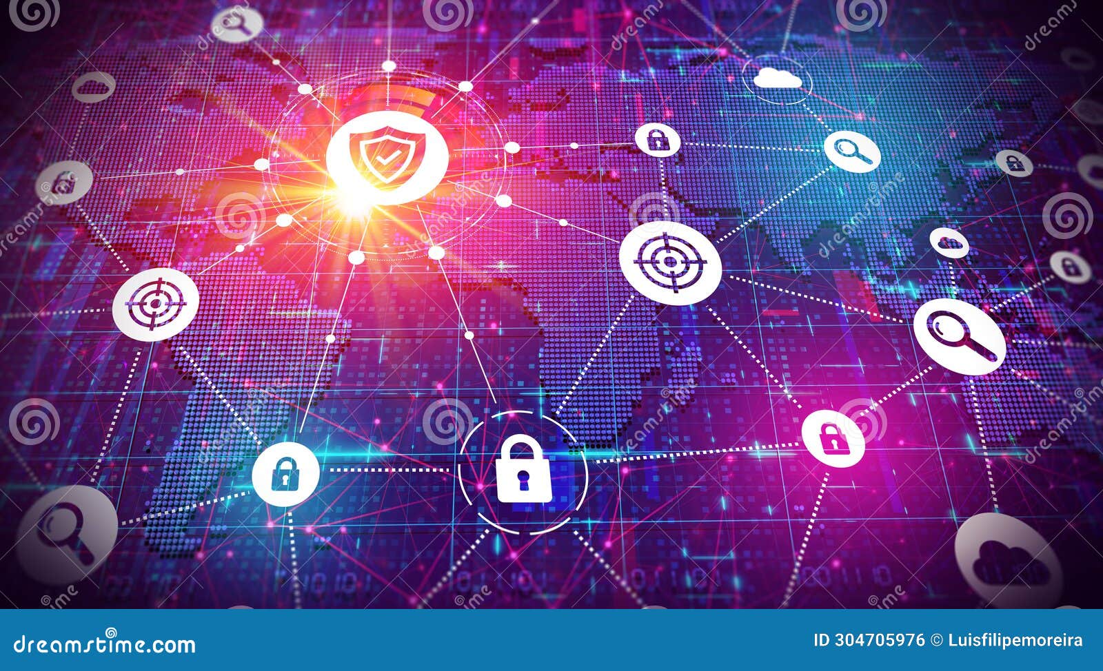 Cyber Threat Hunting - Conceptual Illustration Stock Illustration ...