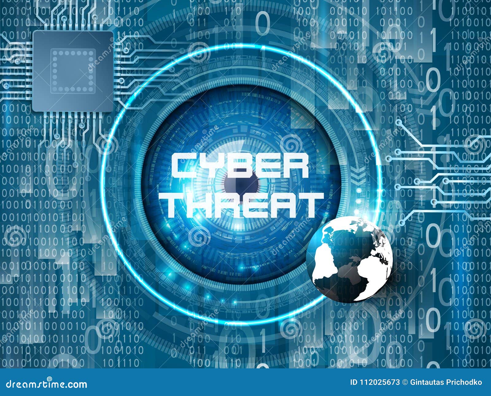 Cyber Threat Theme Abstract Background Stock Vector - Illustration of ...