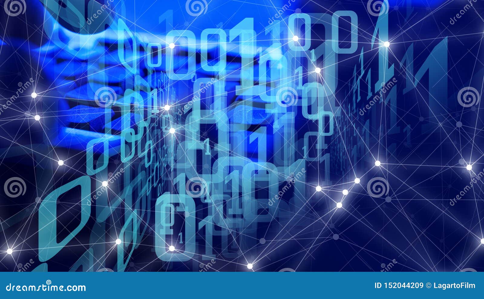 Cyber Threats In Cyber Attack Algorithm Lines Connect The Dots Stock Image Image Of Technology